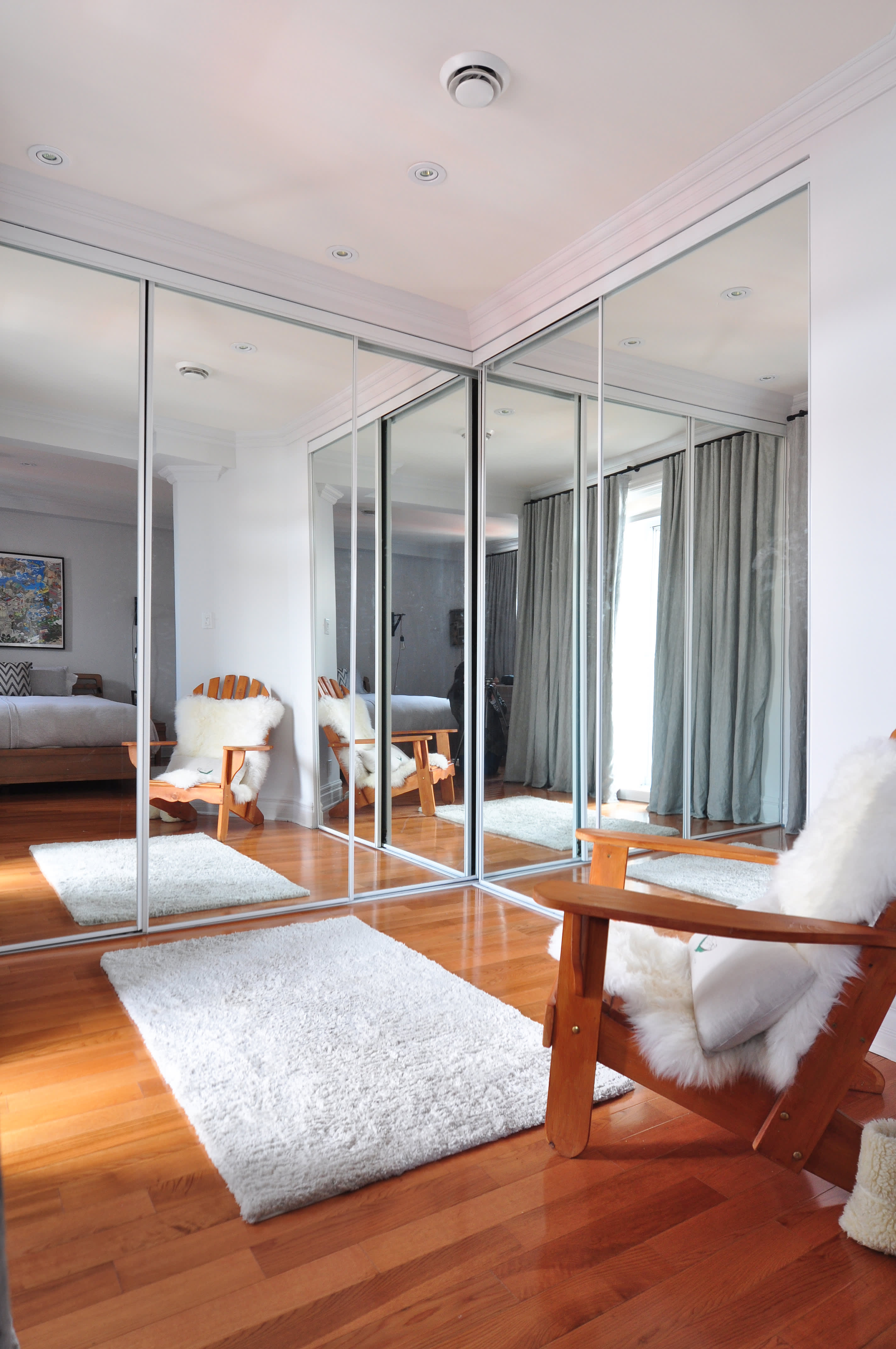 Floor to ceiling mirror wardrobe doors store